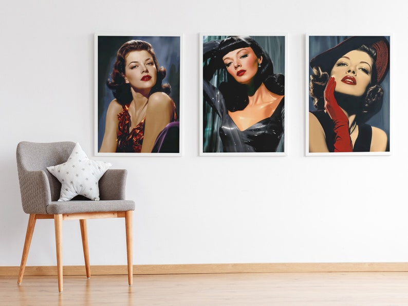 Maria Montez Original Wall Art Print Illustration Poster. 1940s ...