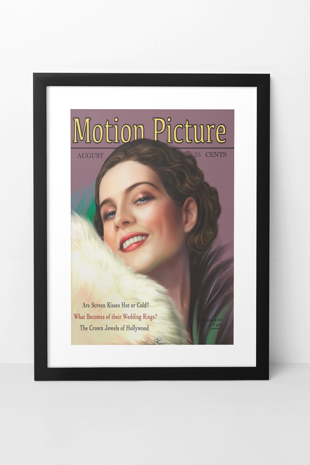 Norma Shearer Original Wall Pulp Art Illustration Print. 1920s & 1930s ...