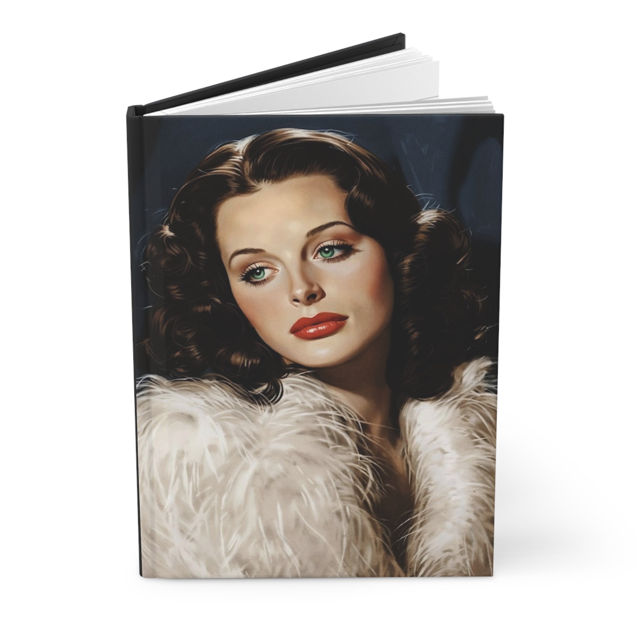 Hedy Lamarr Illustration JOURNAL / Notebook/ Diary. 1930s & 1940s ...