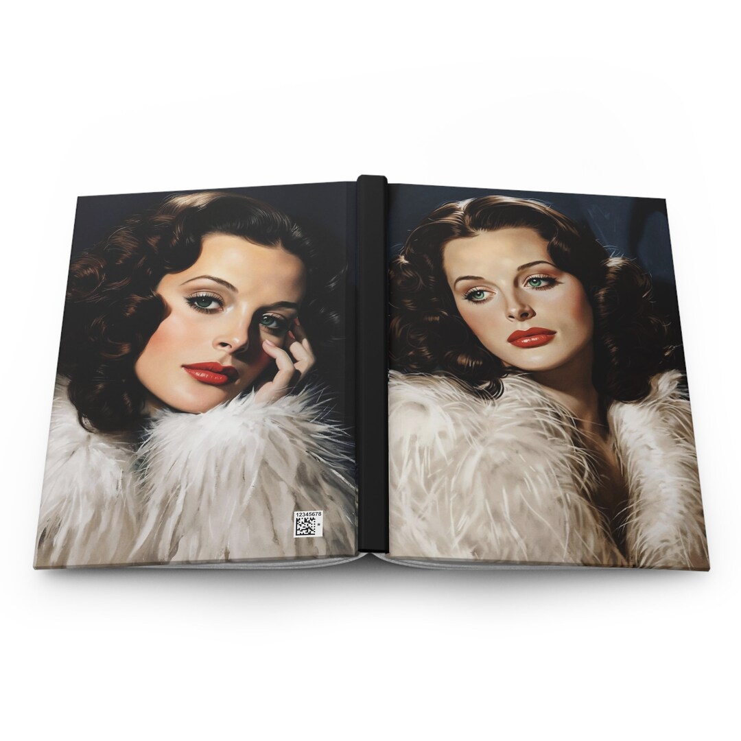 Hedy Lamarr Illustration JOURNAL / Notebook/ Diary. 1930s & 1940s ...