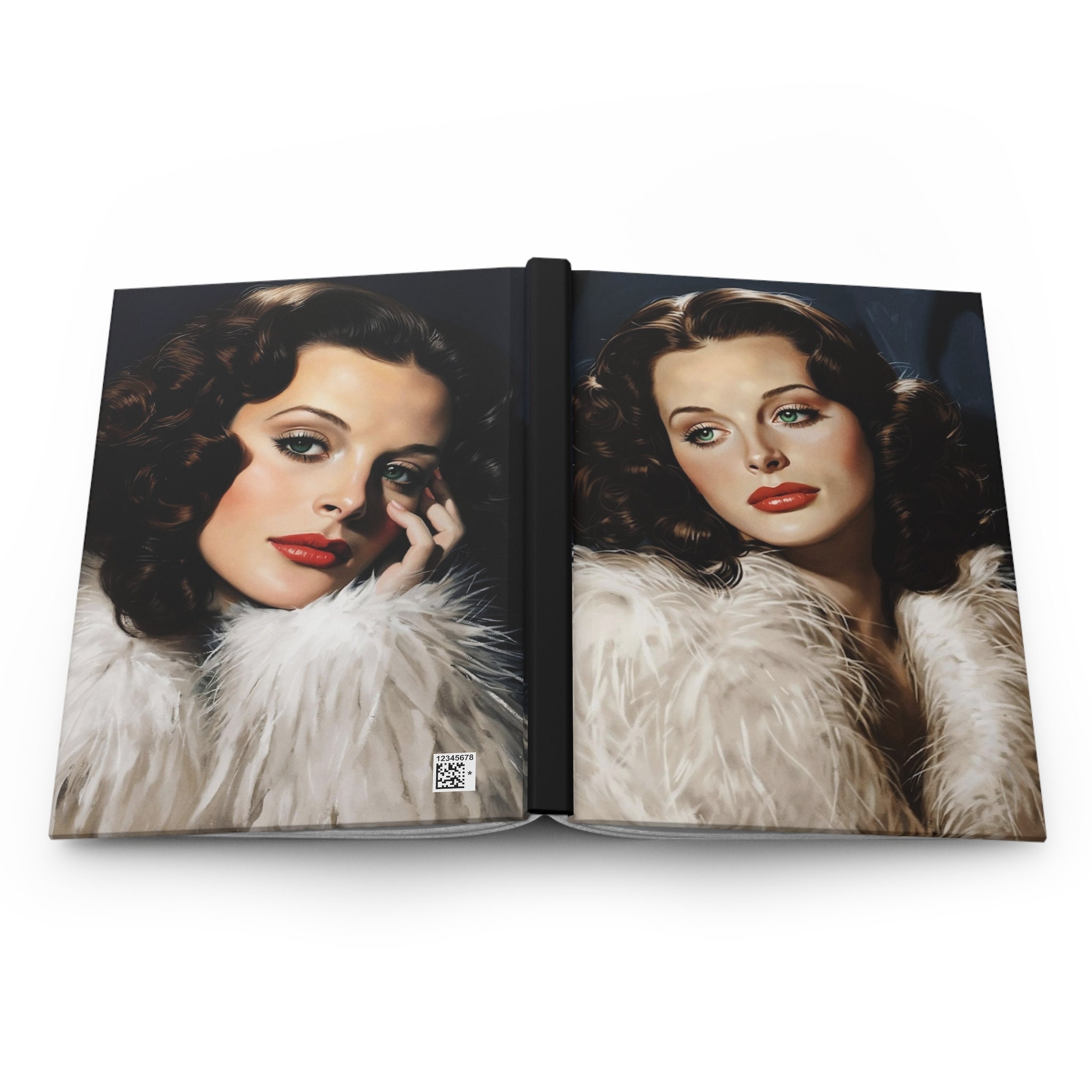 Hedy Lamarr Illustration JOURNAL, Notebook, Diary. 1930s & 1940s ...