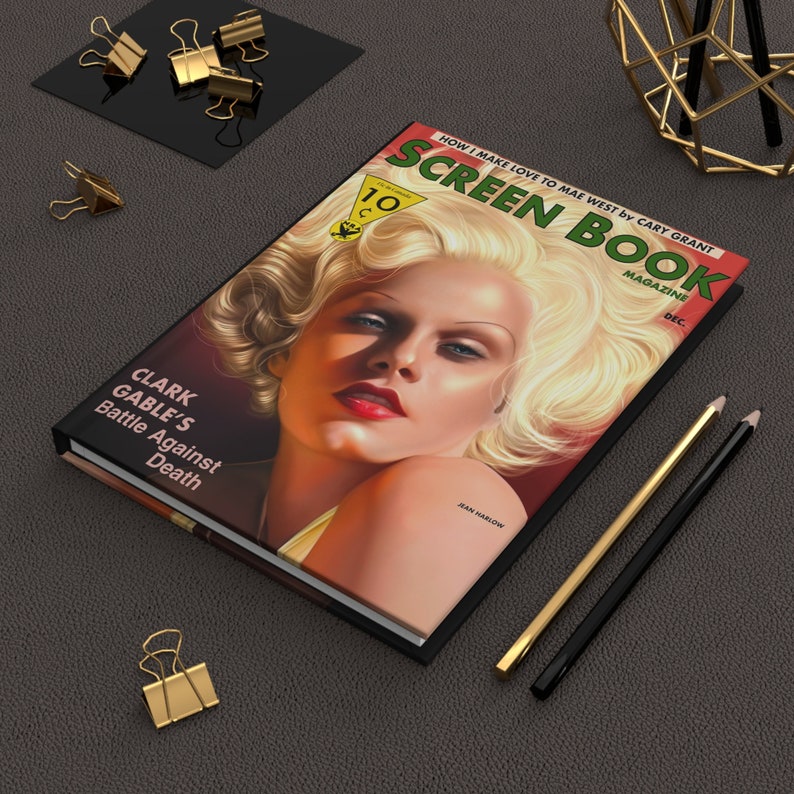 Jean Harlow Hardcover Matte Journal / Dream Diary/ Notebook. 1920s ...