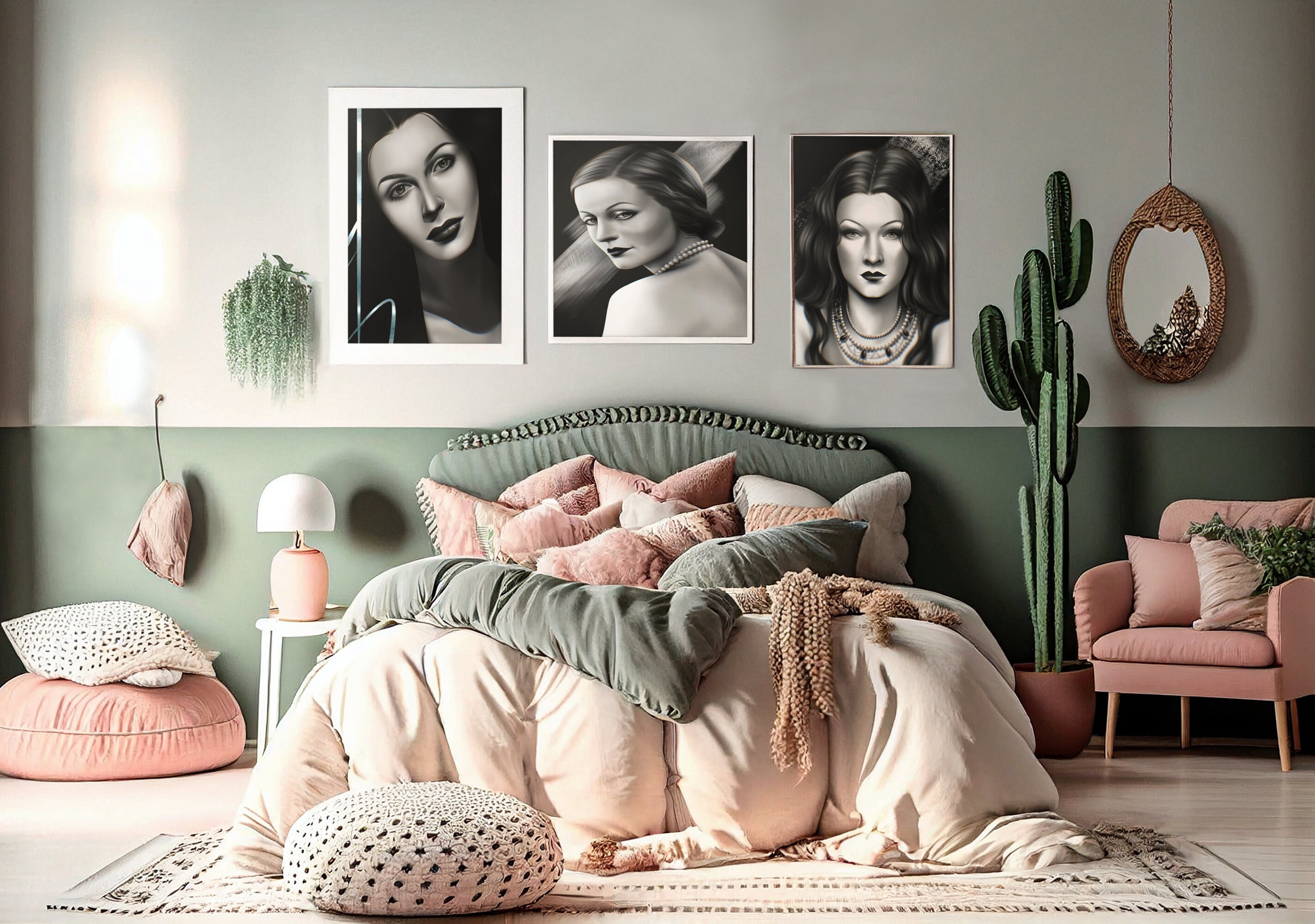 Hedy Lamarr Inspired Original Wall Art Print Poster. 1930s & 1940s ...