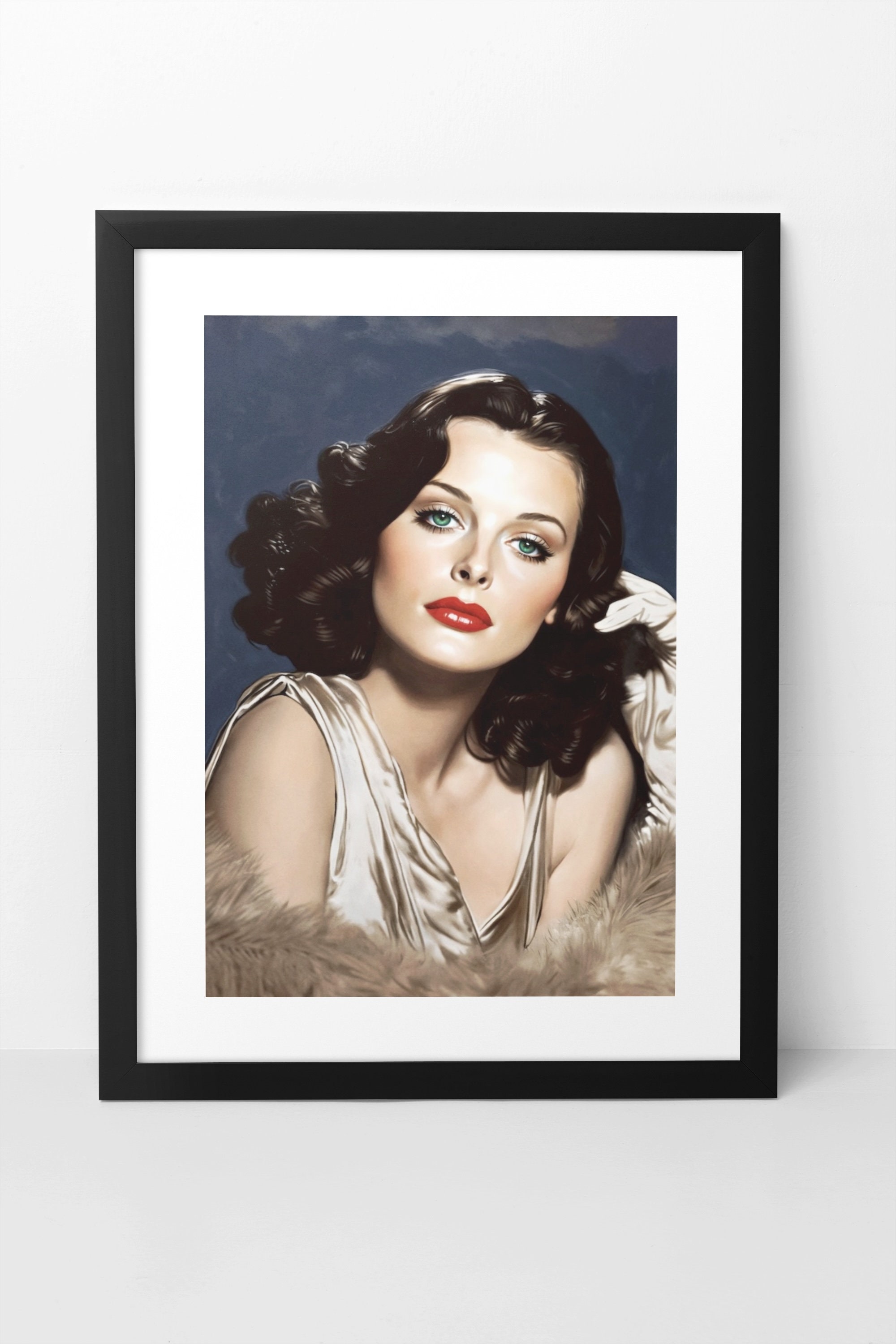 Hedy Lamarr Original Illustration Art Print. 1930s & 1940s Hollywood ...