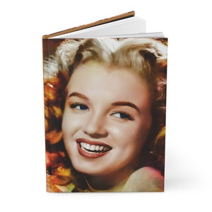 Marilyn Monroe Matte Hardcover Journal Notebook. Old Hollywood Movie ...