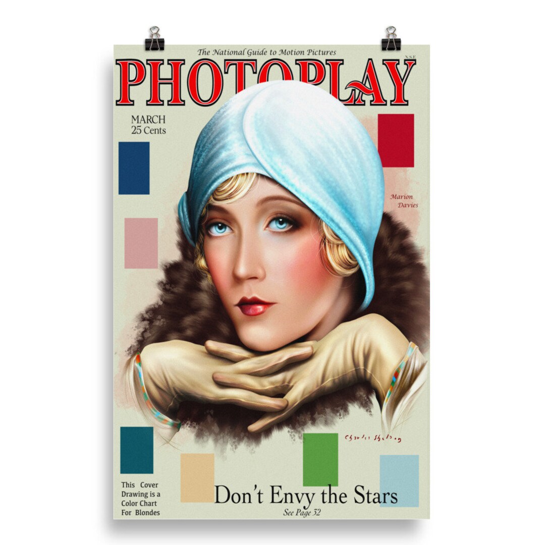 Marion Davies Original Wall Art Illustration Print Poster. 1920s ...