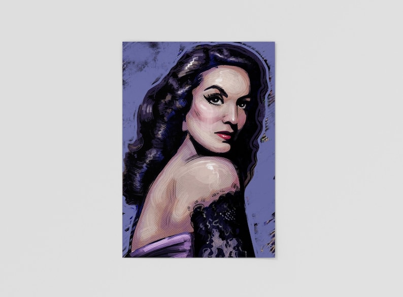 Maria Felix Original Wall Art Print Poster. 1940s Mexican Latina Movie ...