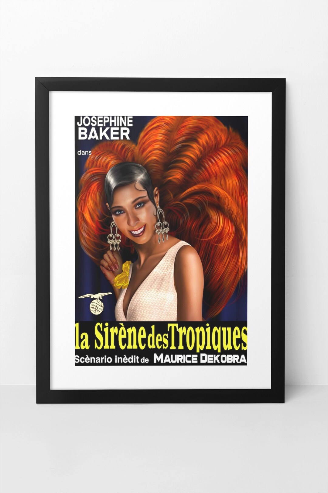 Josephine Baker Original Recreation Illustration Poster. 1920s Iconic ...