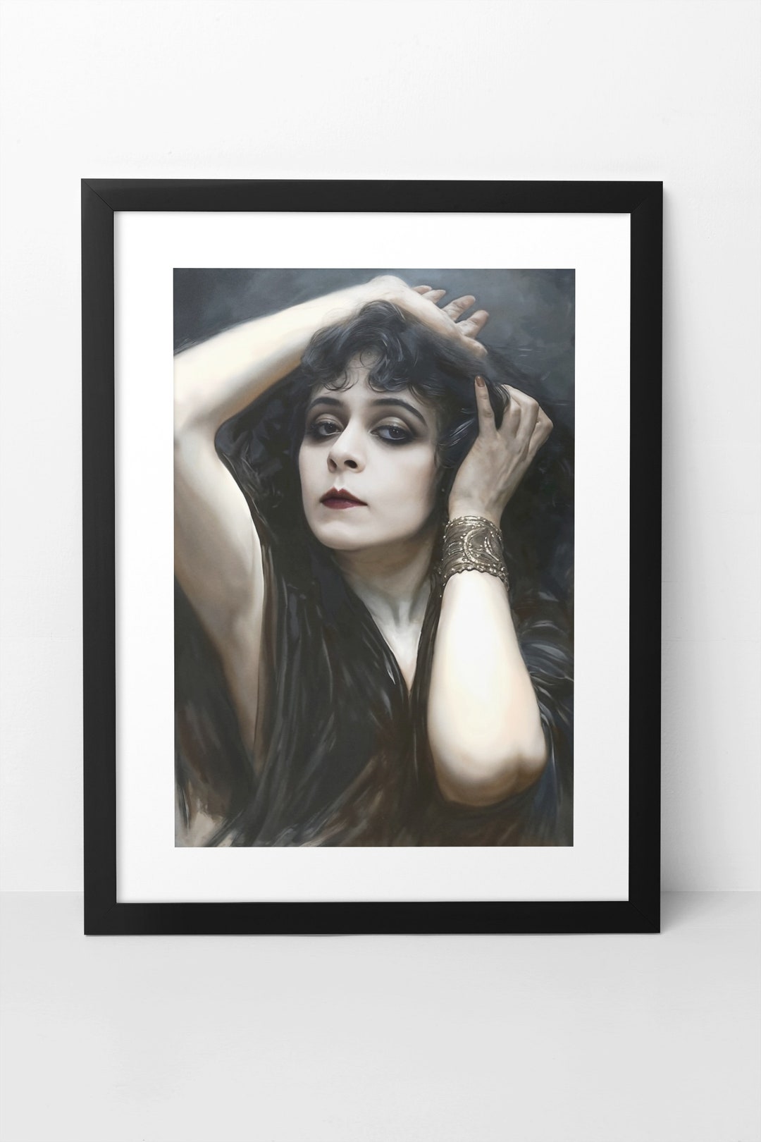 Theda Bara Original Wall Art Illustration Print Poster. 1920s Hollywood ...