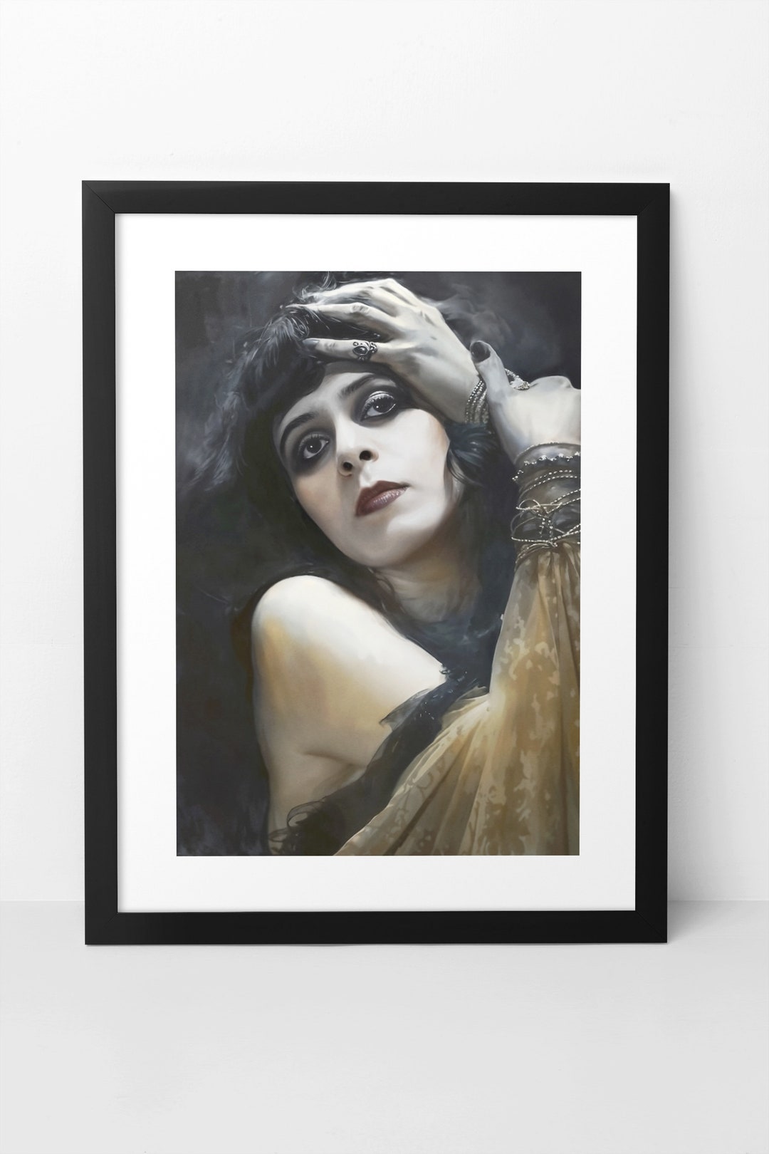 Theda Bara Inspired Original Wall Art Print Illustration Poster. 1910s ...
