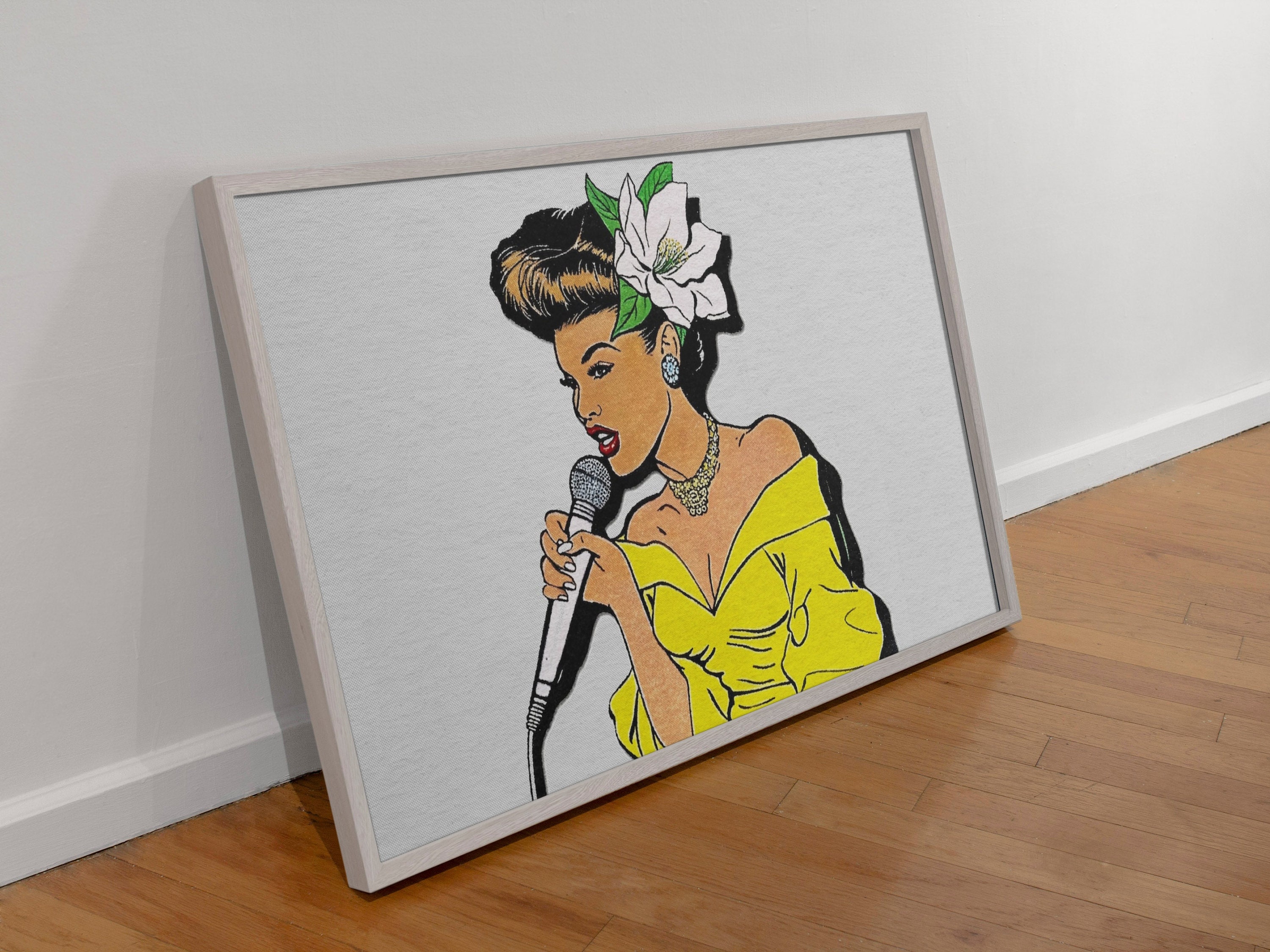 Billie Holiday Original Wall Art Print Illustration. Retro Minimalist ...