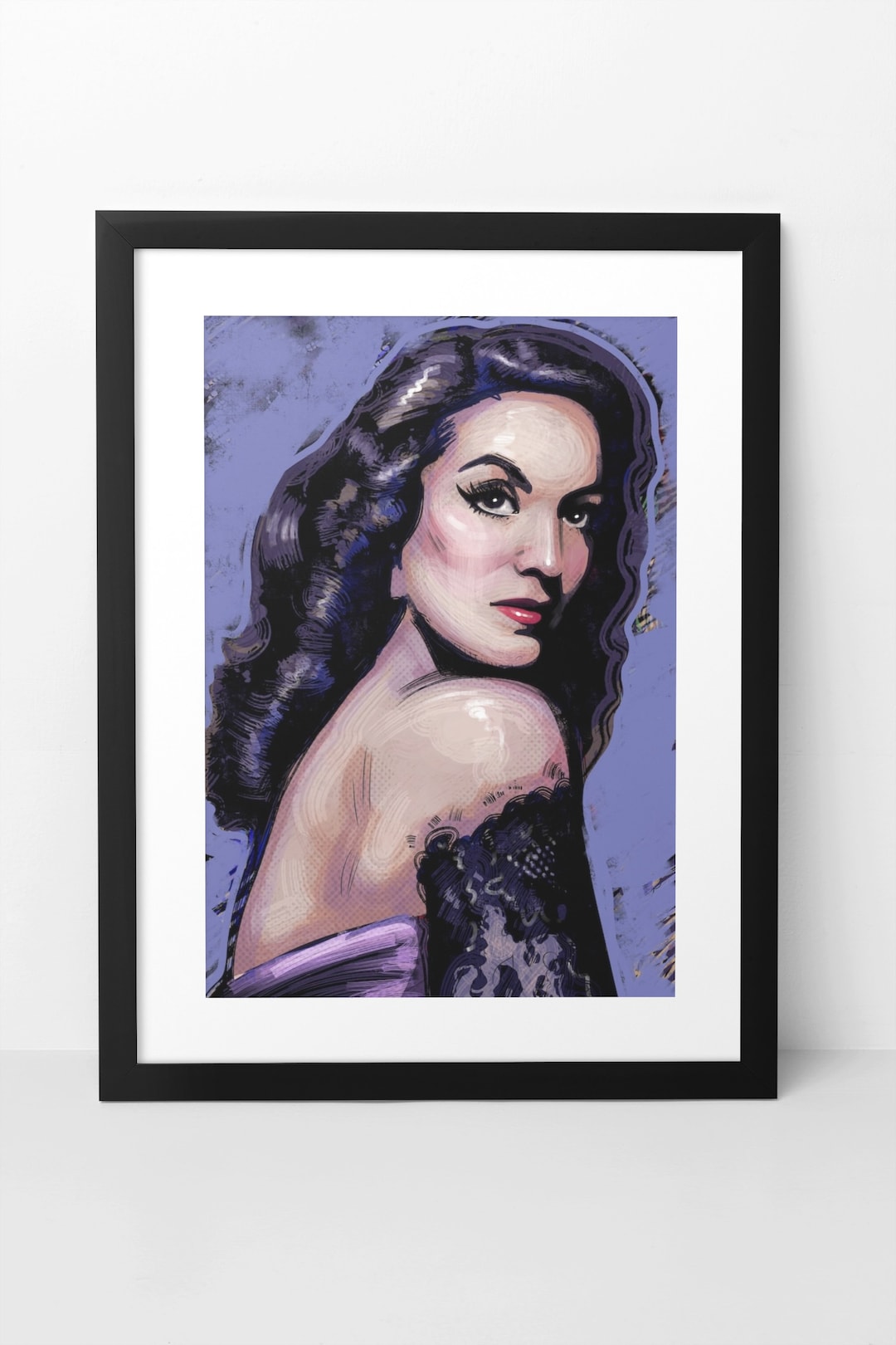 Maria Felix Original Wall Art Print Poster. 1940s Mexican Latina Movie ...