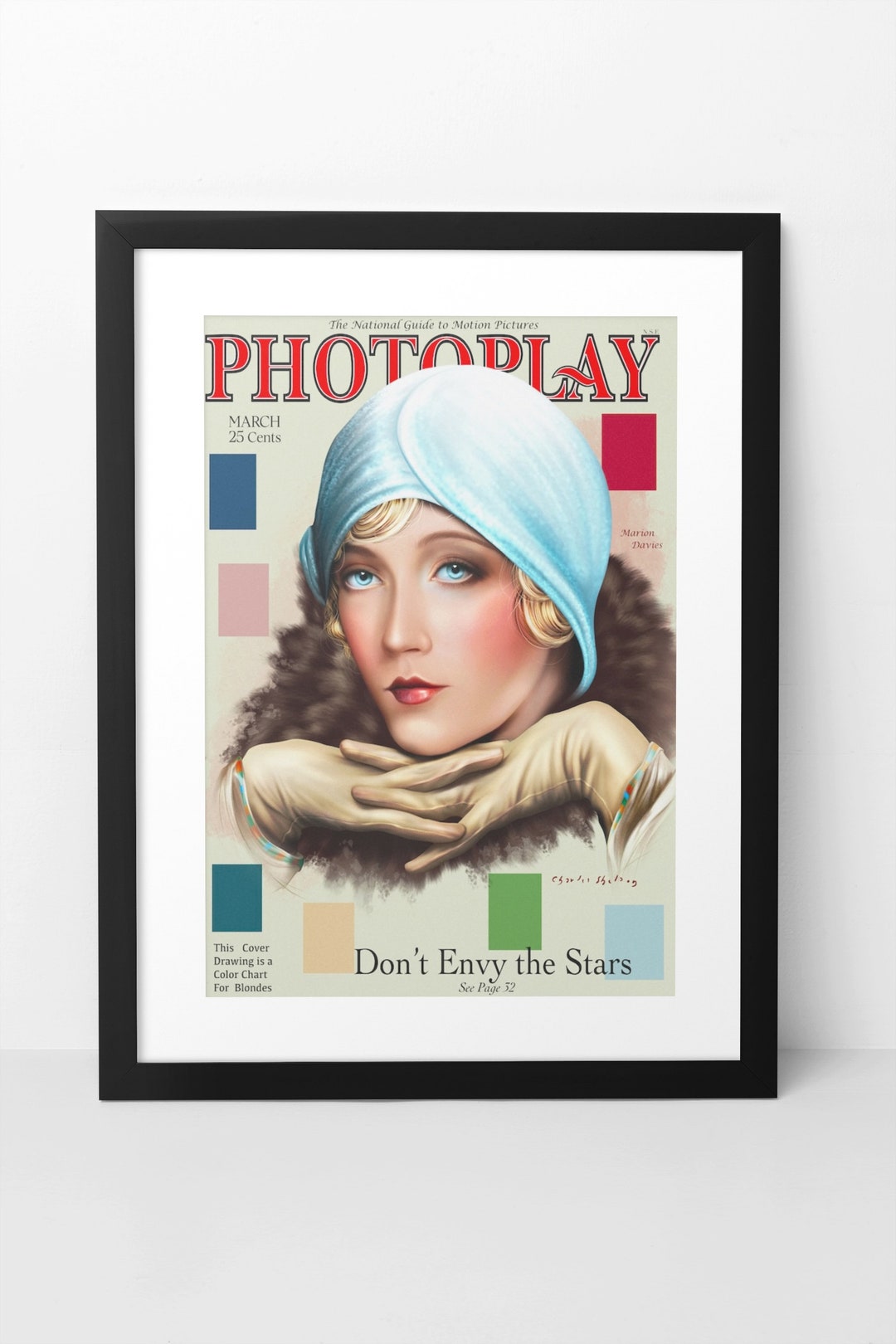 Marion Davies Original Wall Art Illustration Print Poster. 1920s ...
