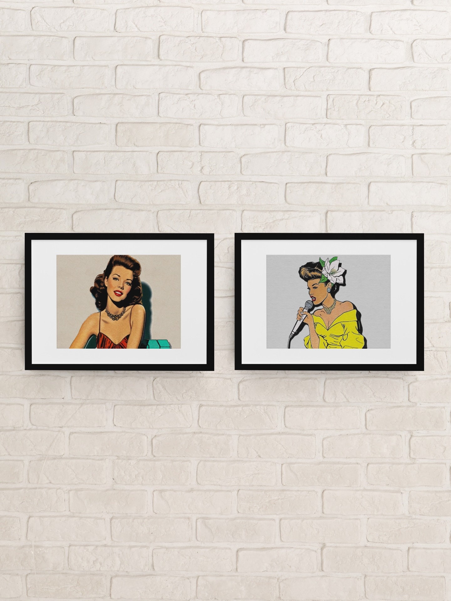 Billie Holiday Original Wall Art Print Illustration. Retro Minimalist ...