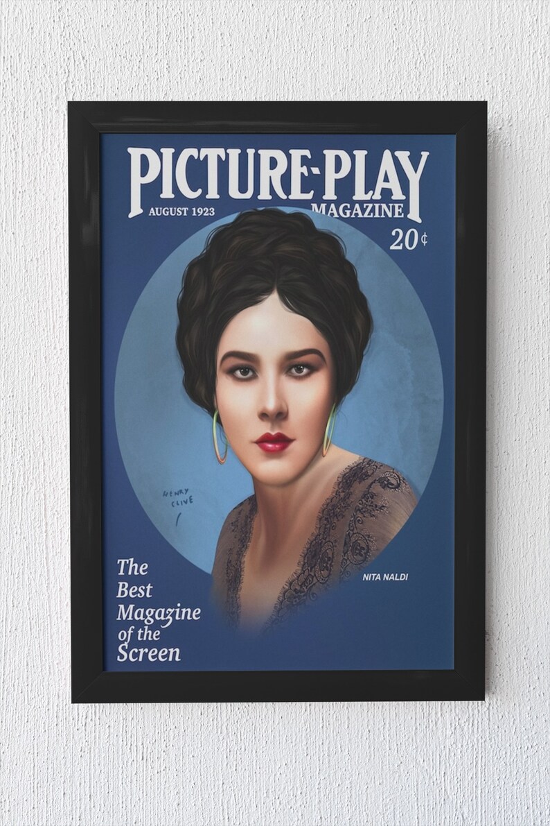 Nita Naldi Original Wall Pulp Art Print Poster. 1920s Old Hollywood ...