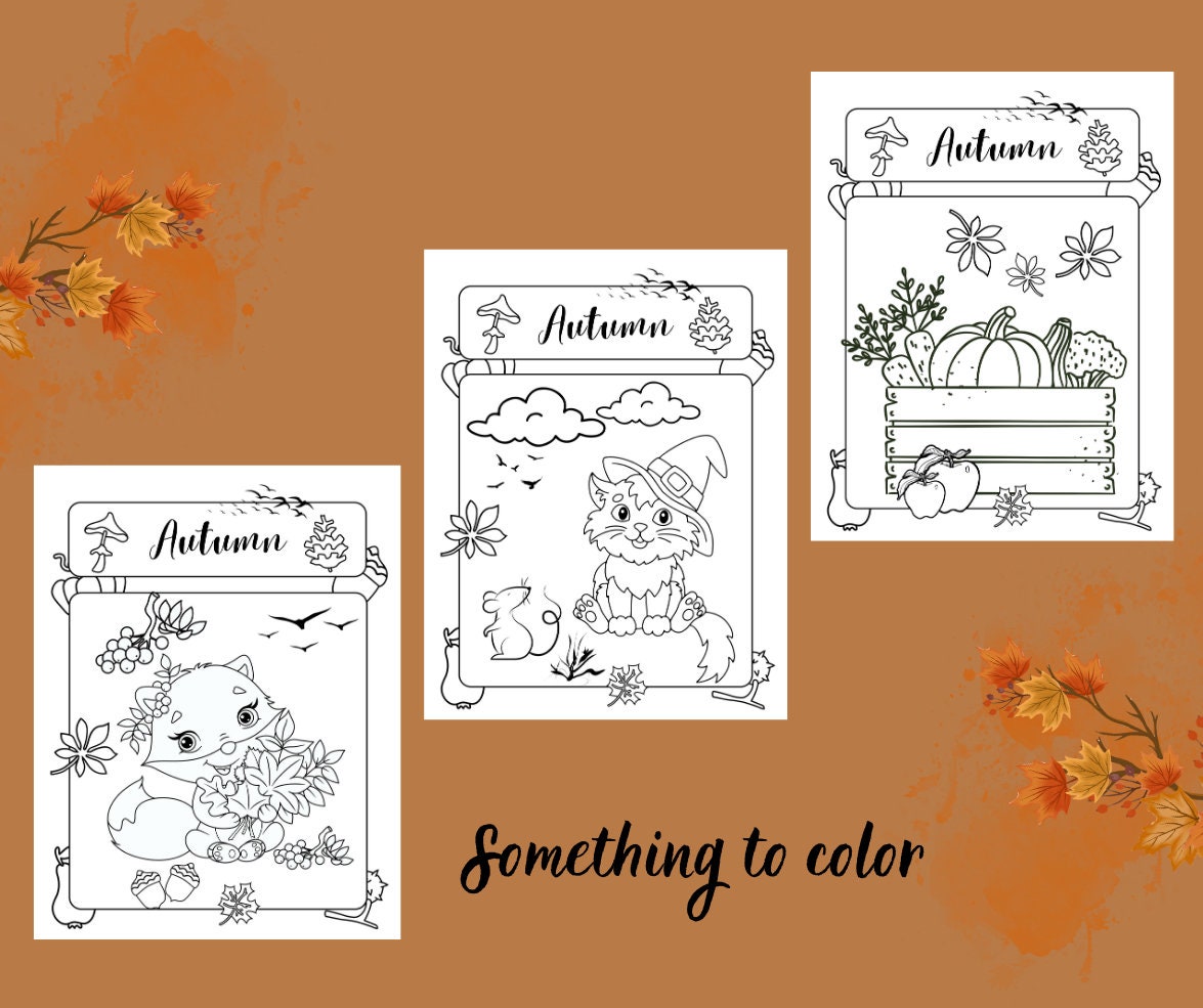 WELCOME AUTUMN, Coloring Pages for Kids, Coloring for Toddlers 3-6 ...