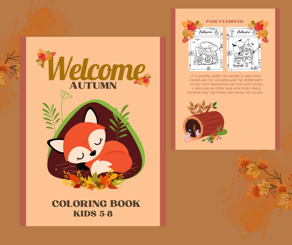 WELCOME AUTUMN, Coloring Pages for Kids, Coloring for Toddlers 3-6 ...