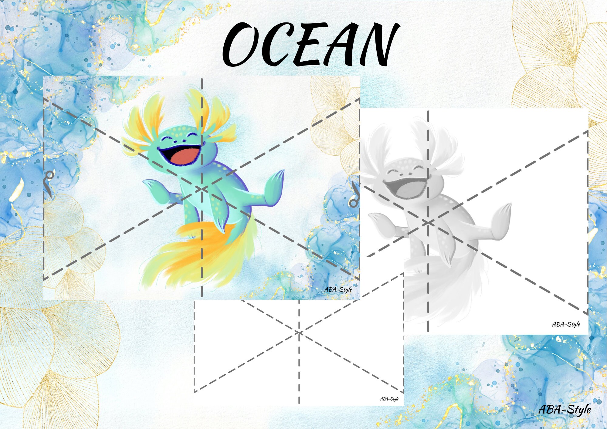 Axolotls, Beginning Scissors Practice, Cutting Pages, Line Tracing and ...