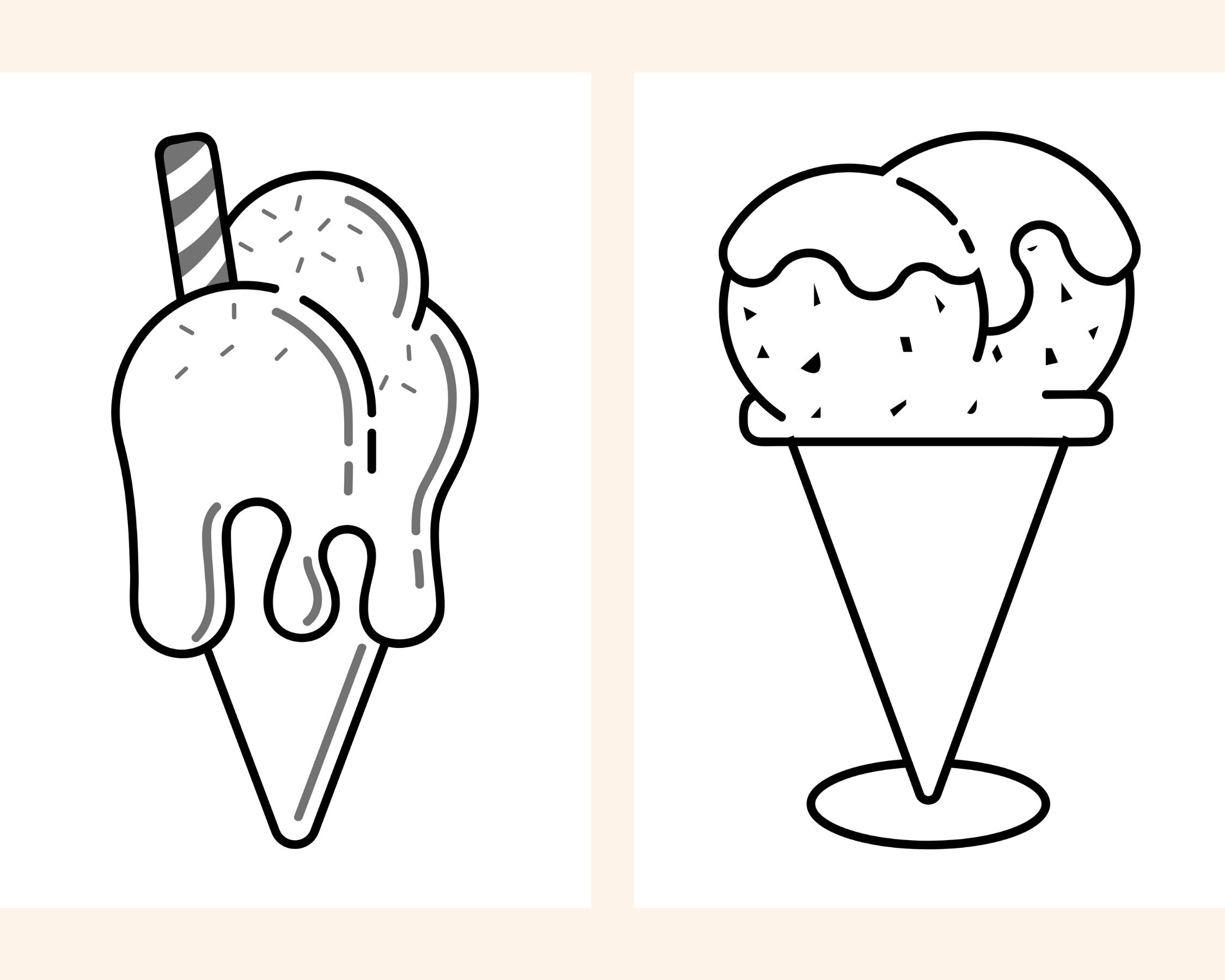SUMMER IS HERE Coloring Pages for Kids. Let's Color All Ice-cream Yummy ...