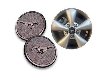 Set of 4 Black Ford Mustang Wheel Center Caps, Black Center Hub Caps ...