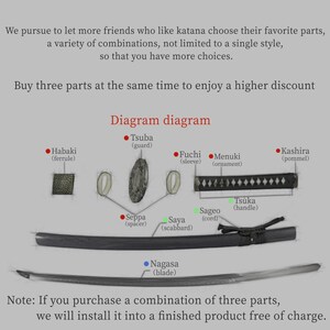Part 3 DIY Katana Saya Decal Sheath Saya Gift Japanese Samurai Sword ...