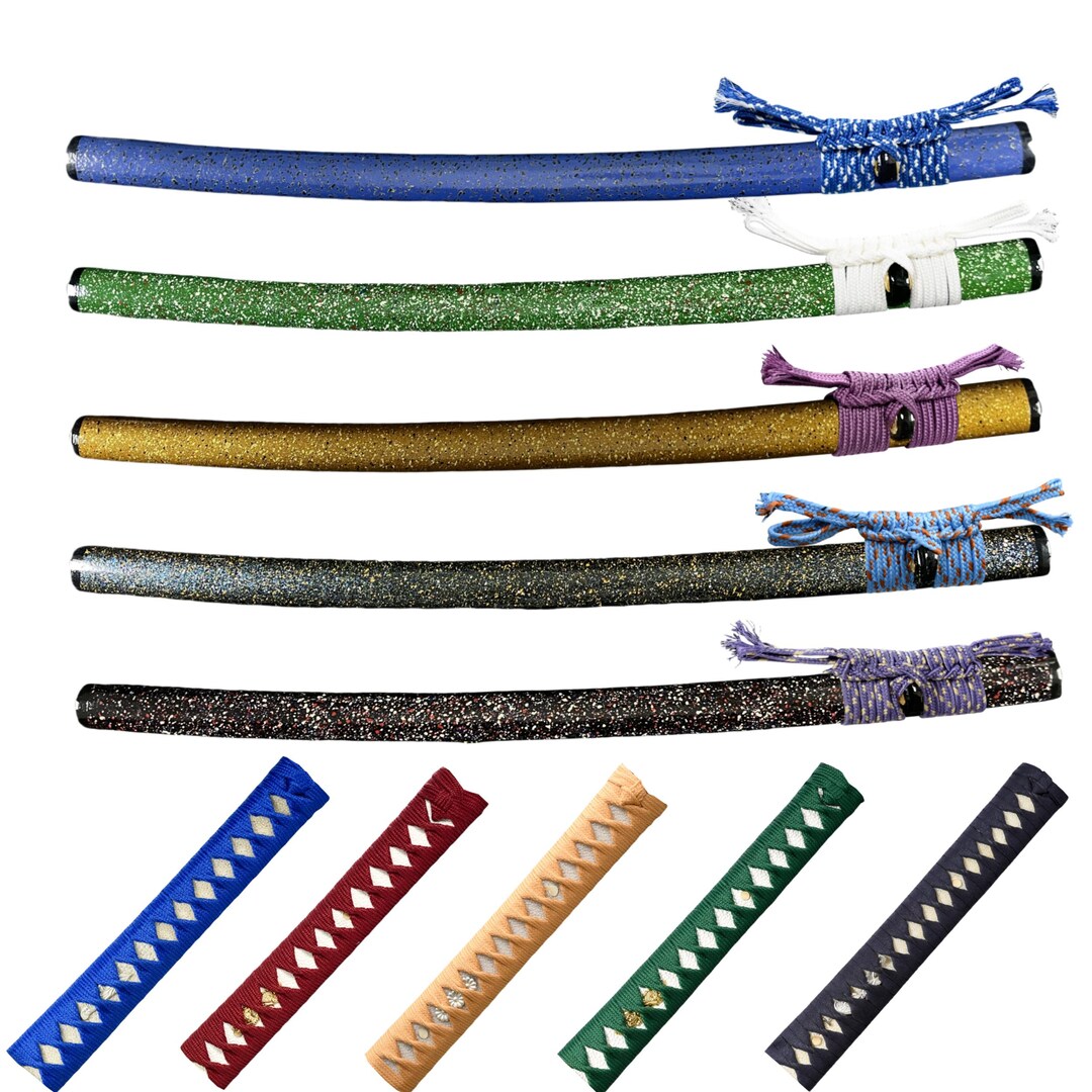 Part 3 DIY Katana Saya Speckles Saya Gift Japanese Samurai Sword Blue ...