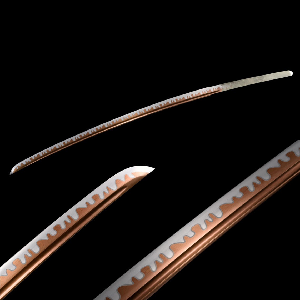 Part 1 Handmade Katana Blade DIY 1060 Steel Gold Color Blade ...