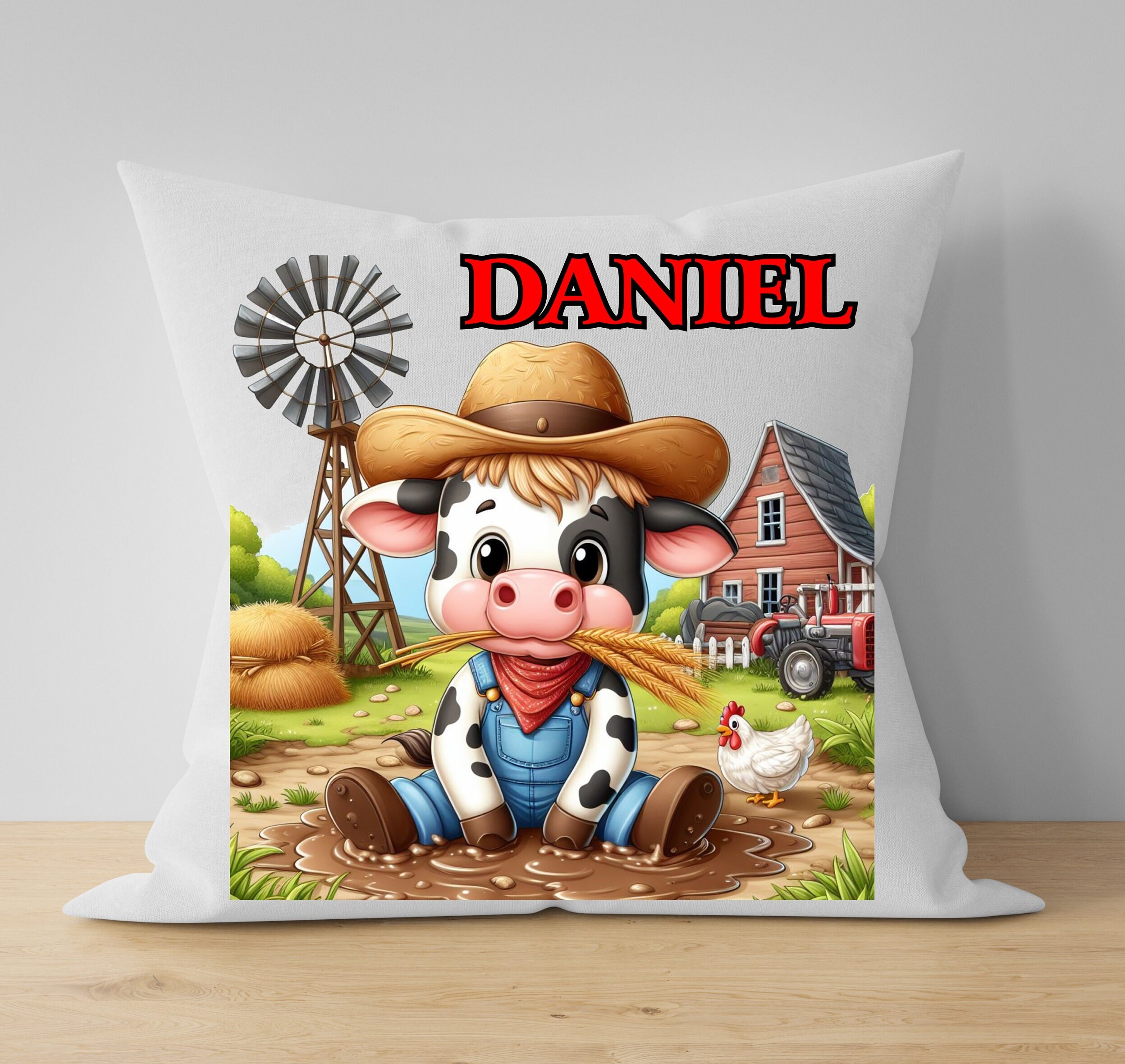 Cartoon Country Boy Cow PNG Clipart: Farm Life Designs (digital Design ...