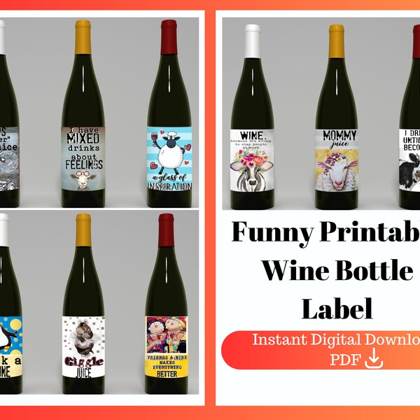 Funny Wine Labels - Etsy UK