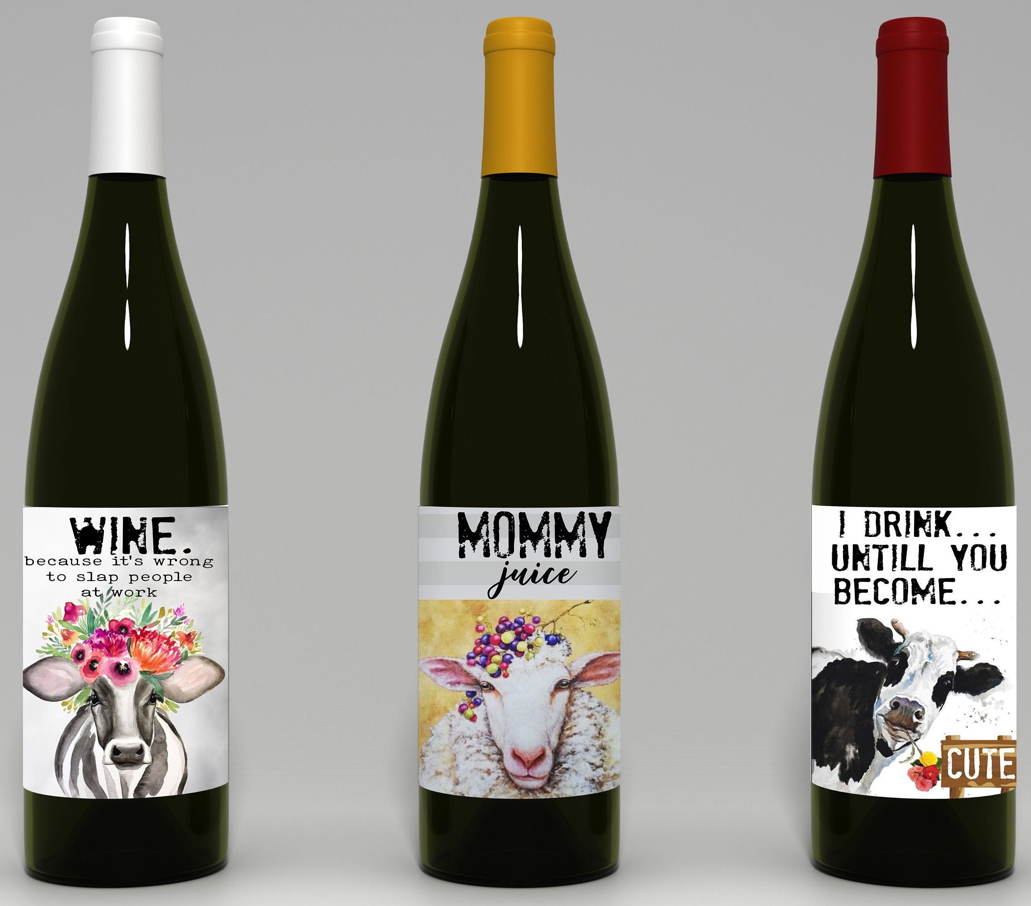 Funny Wine Bottle Labels Label Digital Download Wine Printable Gifts ...