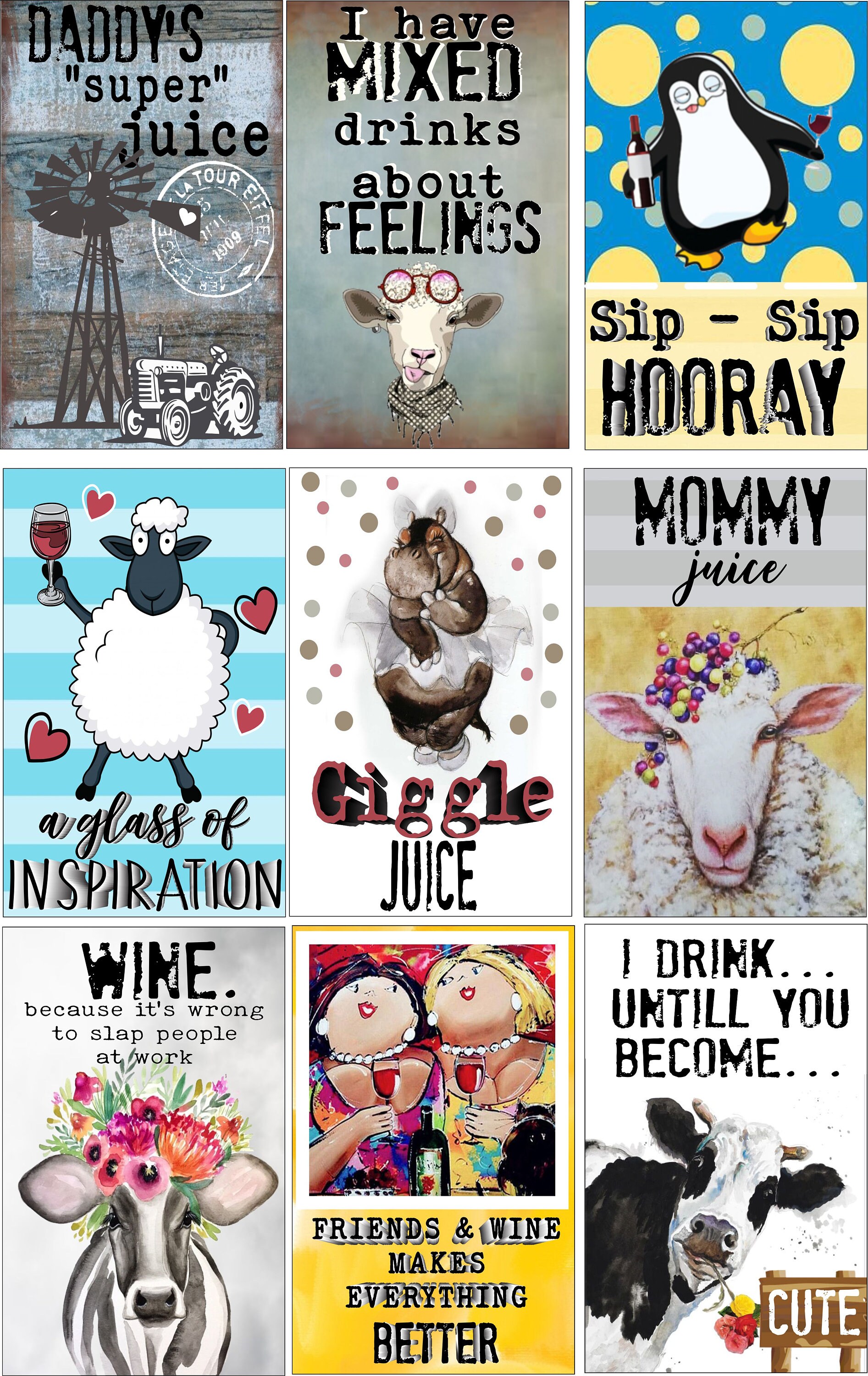 Funny Wine Bottle Labels | Label Digital Download | Wine Printable ...