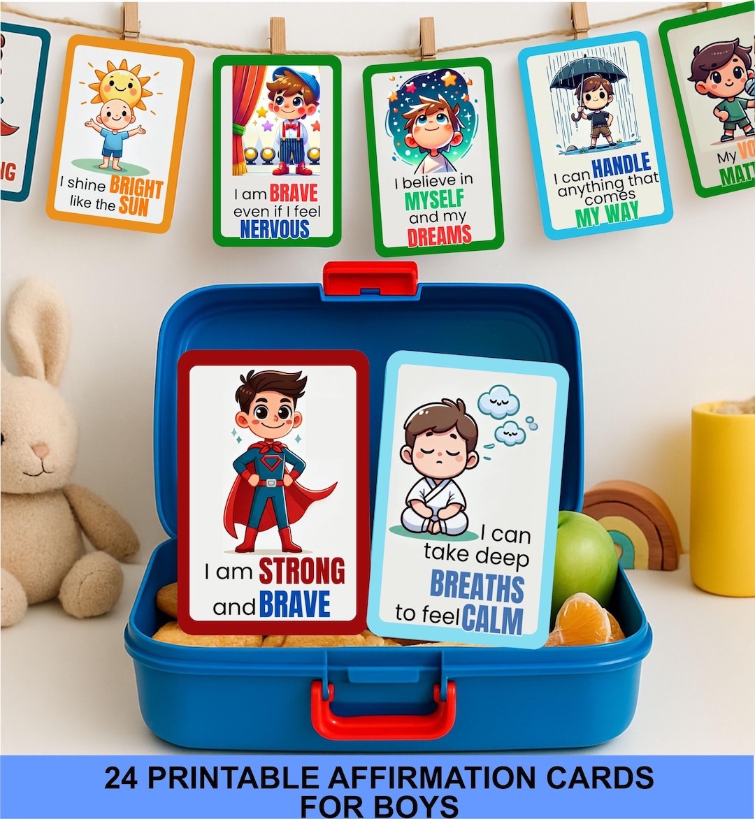 Positive Affirmation Cards for Boys | Positive Mindfulness Cards for ...
