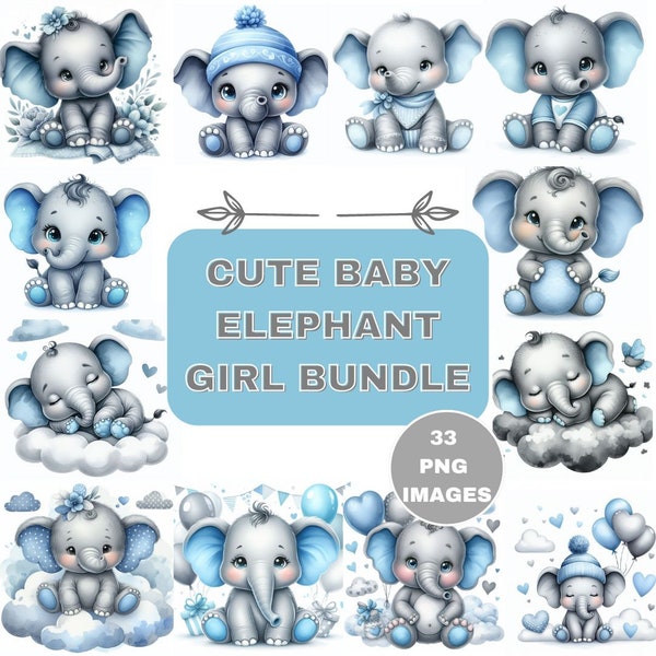 Blue Baby Elephant - Etsy