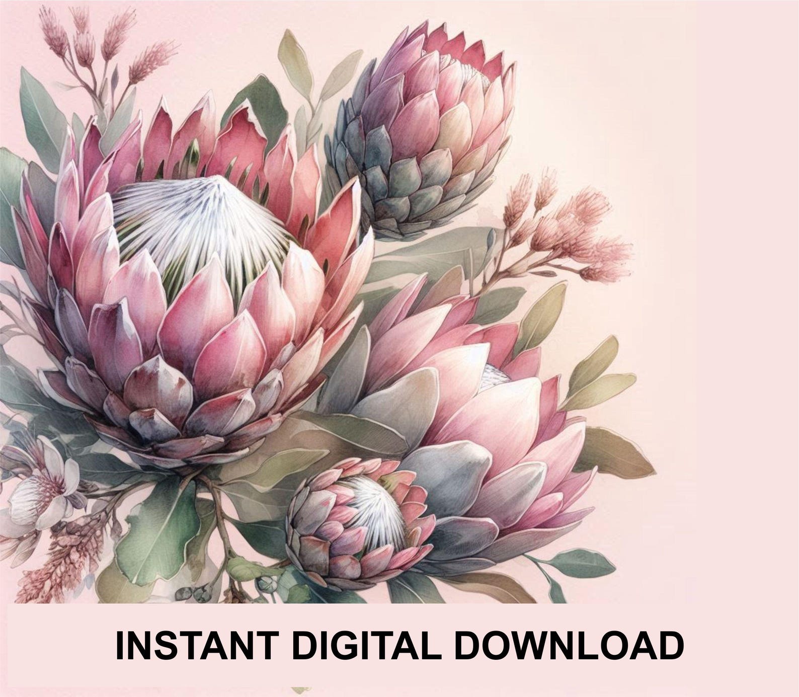 Protea Skinny Tumbler, Sublimation Template, Pink Floral 20oz Skinny ...