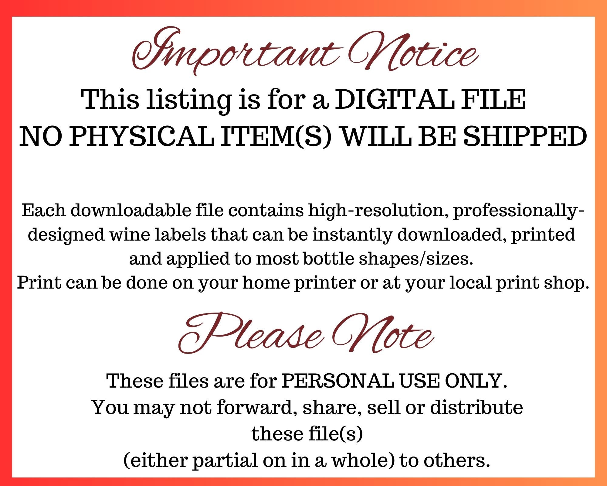 Funny Wine Bottle Labels | Label Digital Download | Wine Printable ...