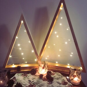 Handmade Modern Rustic Farmhouse Christmas Trees With Lights - Etsy