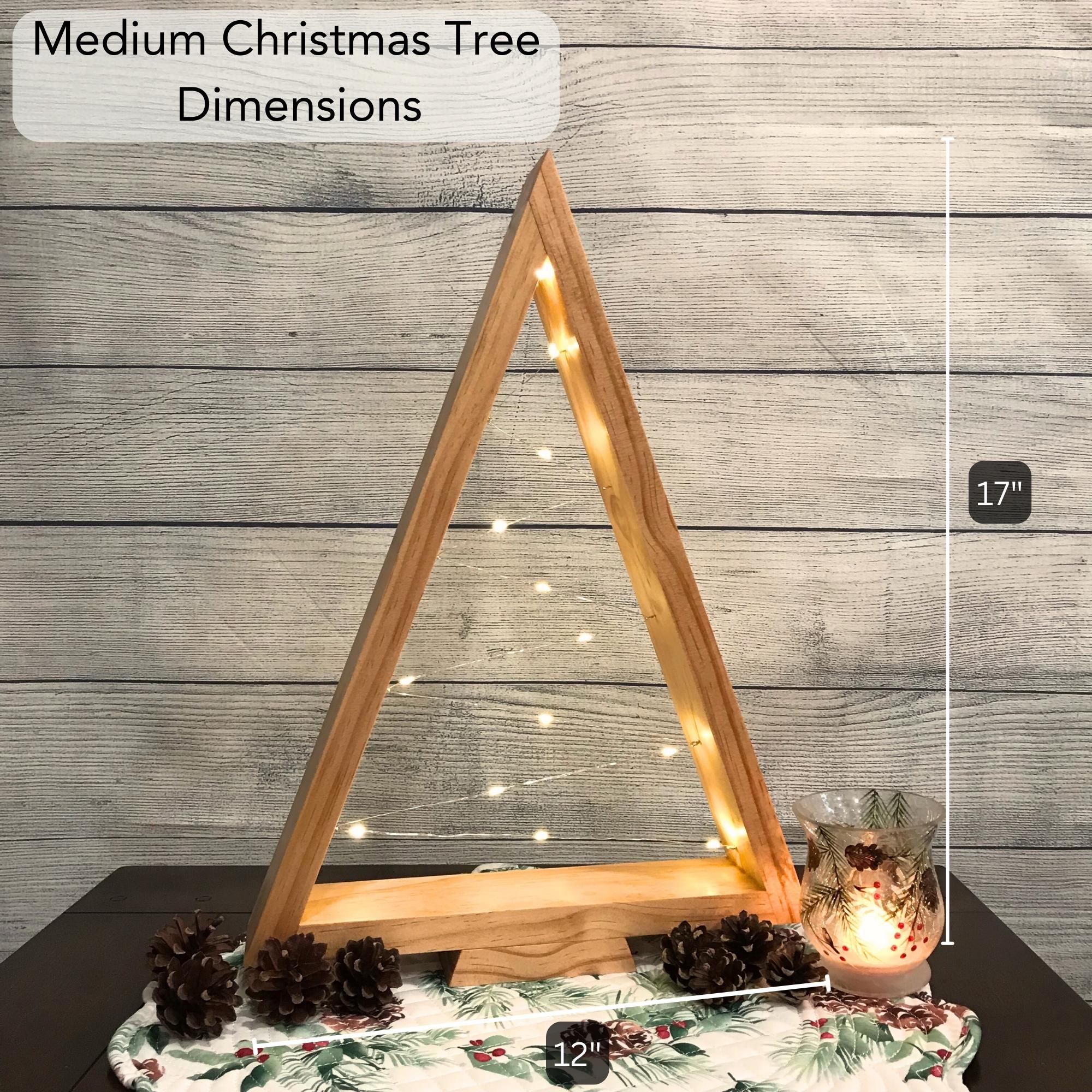 Set of 2 - Handmade Modern Rustic Farmhouse Christmas Trees With Lights ...
