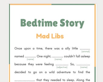 Mad Libs for Kids - Etsy