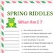 Spring Riddles, What Am I Riddles, Riddles for Kids, Easter Riddles ...