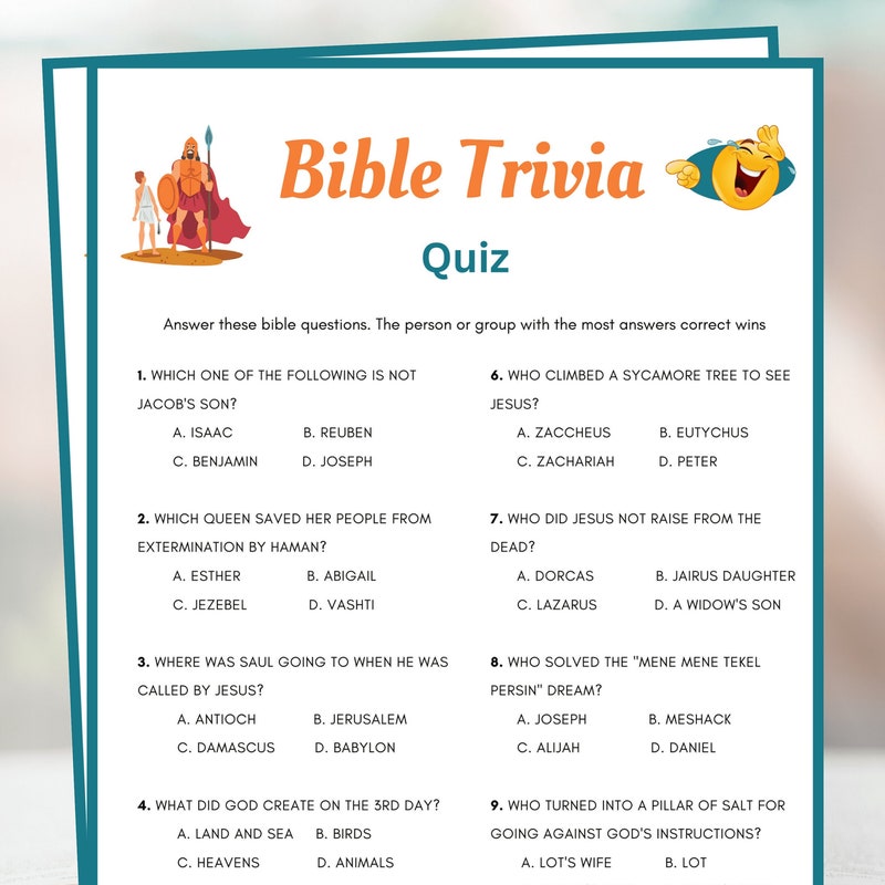 Bible Study and Quiz - Etsy