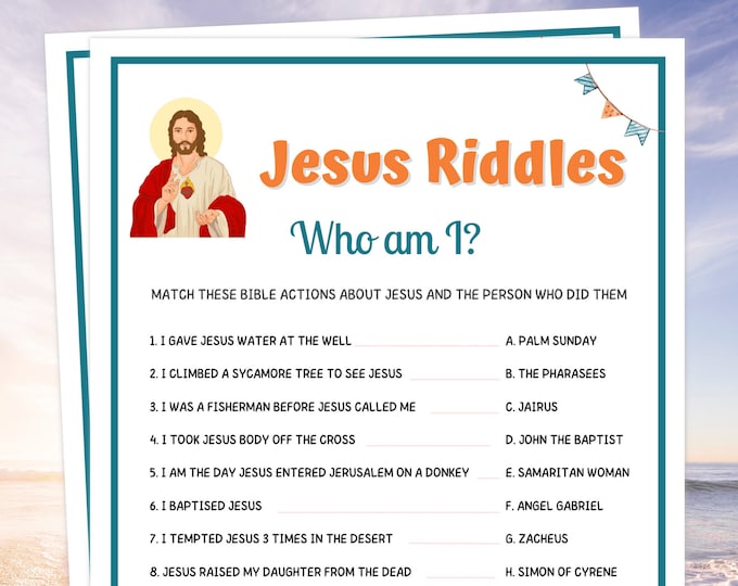 Bible Games, Bible Riddles, Bible Who Am I Riddles, Sunday School Games ...