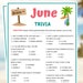 June Trivia, June Games, June Party Games, June Games for Kids, June ...