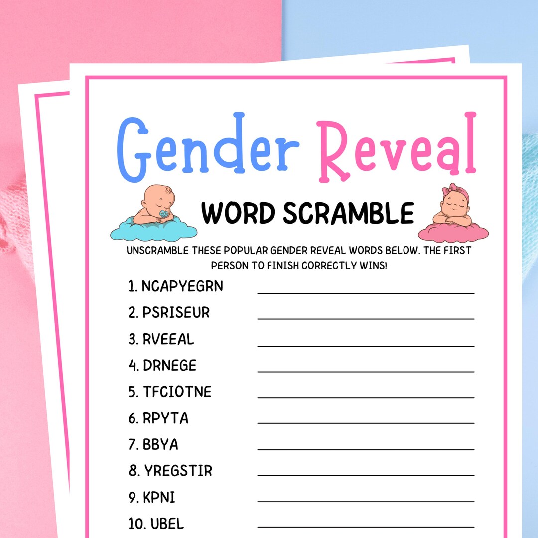 Free Printable Gender Reveal Games Pdf - FREE Printables