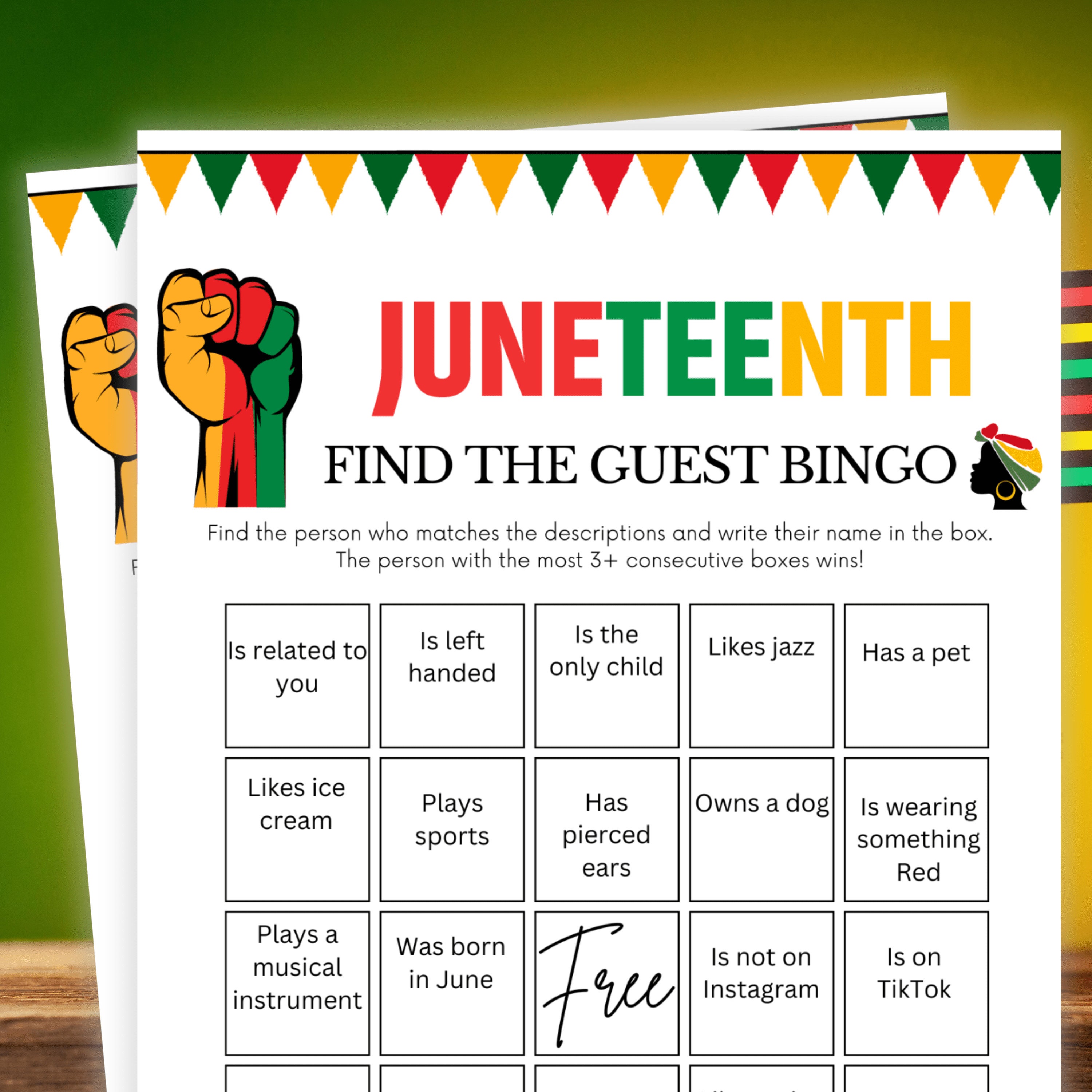 Juneteenth Games, Juneteenth Find the Guest Bingo, Black History Games ...