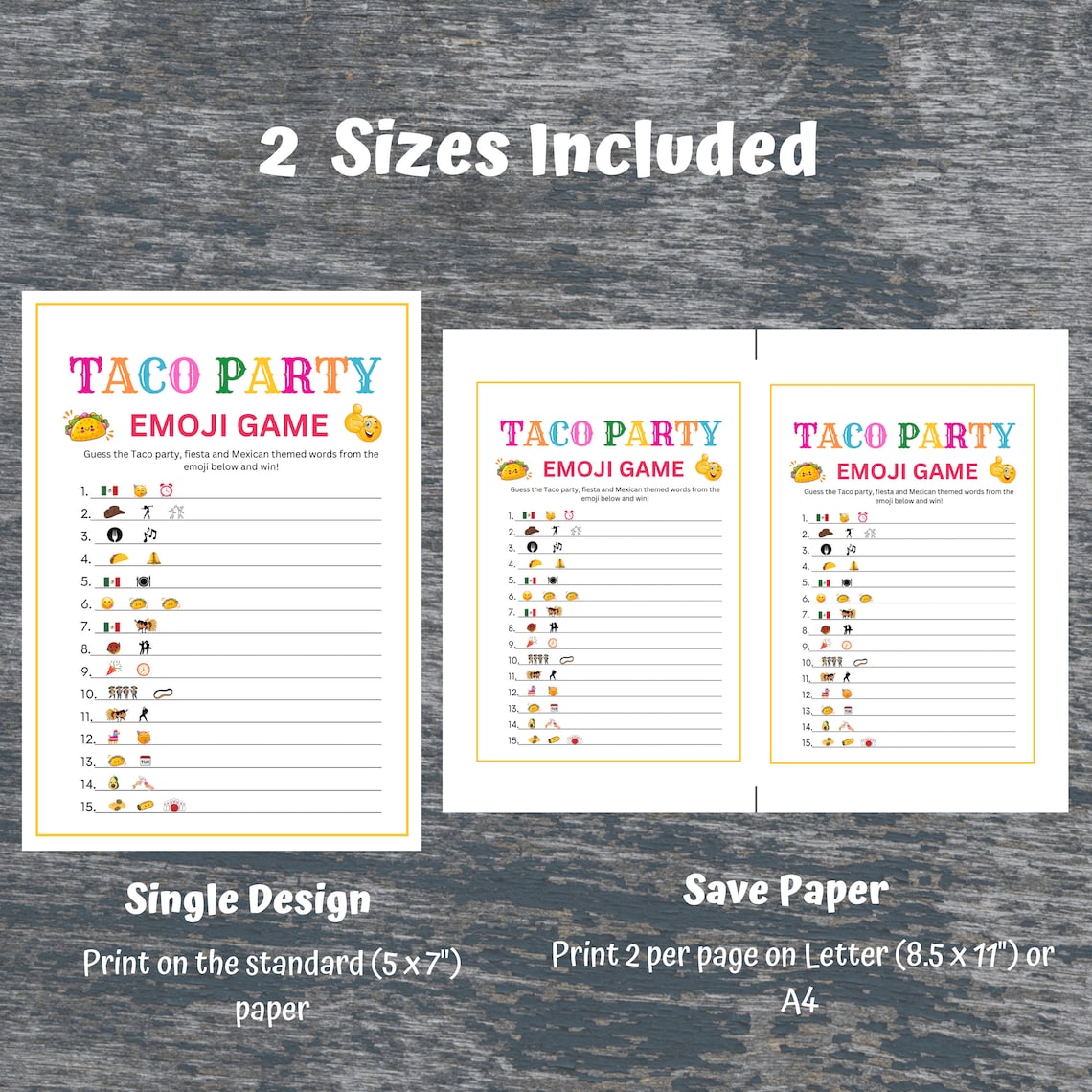 Taco Party Games, 35 Game SUPER Bundle, Taco Tuesday Games, Taco Party ...
