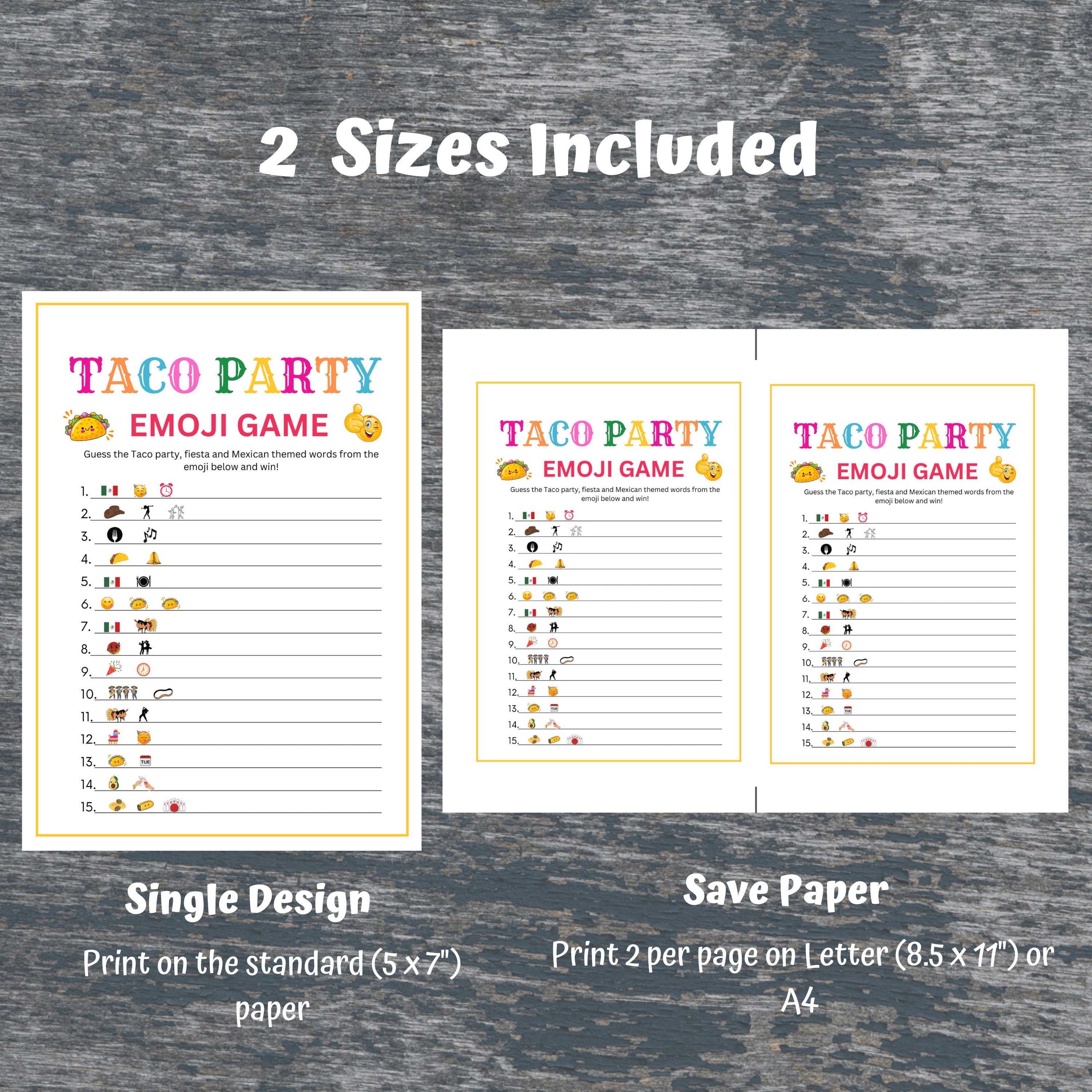 Taco Party Games, 35 Game SUPER Bundle, Taco Tuesday Games, Taco Party ...