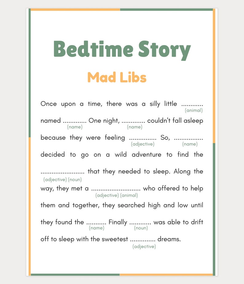 Games for Kids, Mad Libs, Mad Libs for Kids, Printable Mad Libs ...