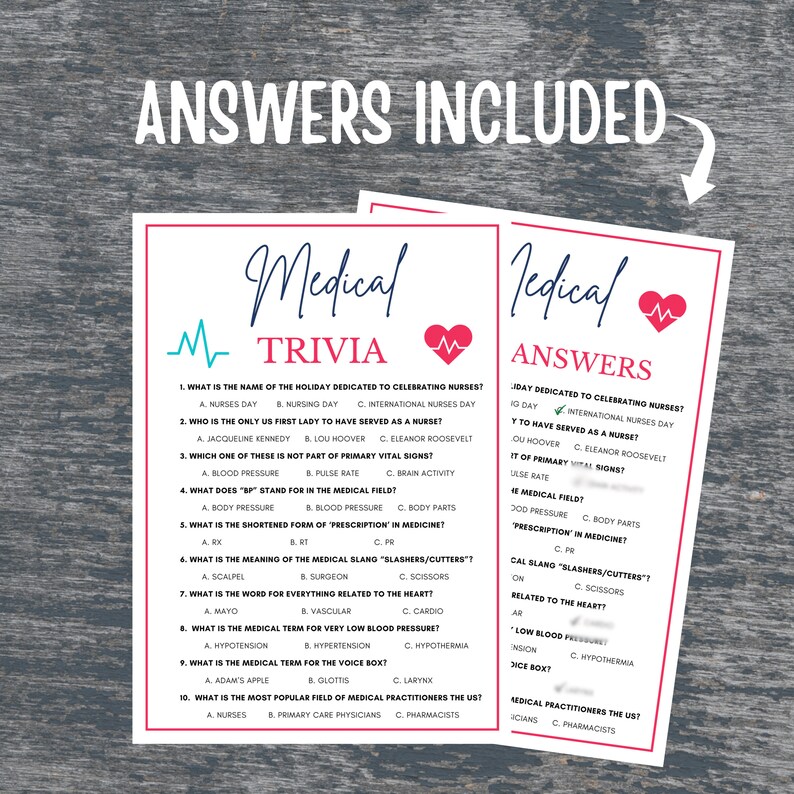 Medical Games Bundle, 35 Game SUPER Bundle, Medical Party Games for ...