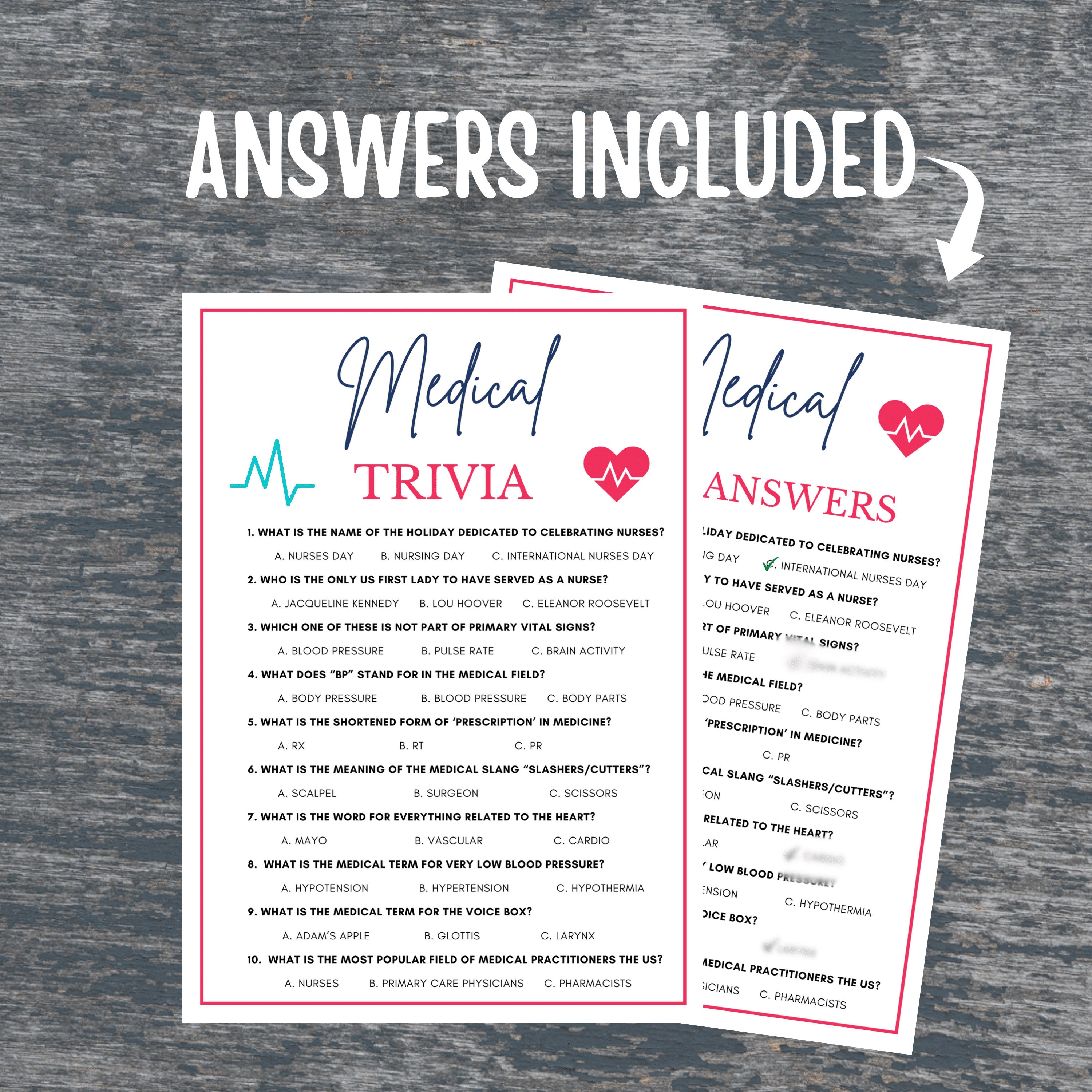 Medical Games Bundle, 35 Game SUPER Bundle, Medical Party Games for ...