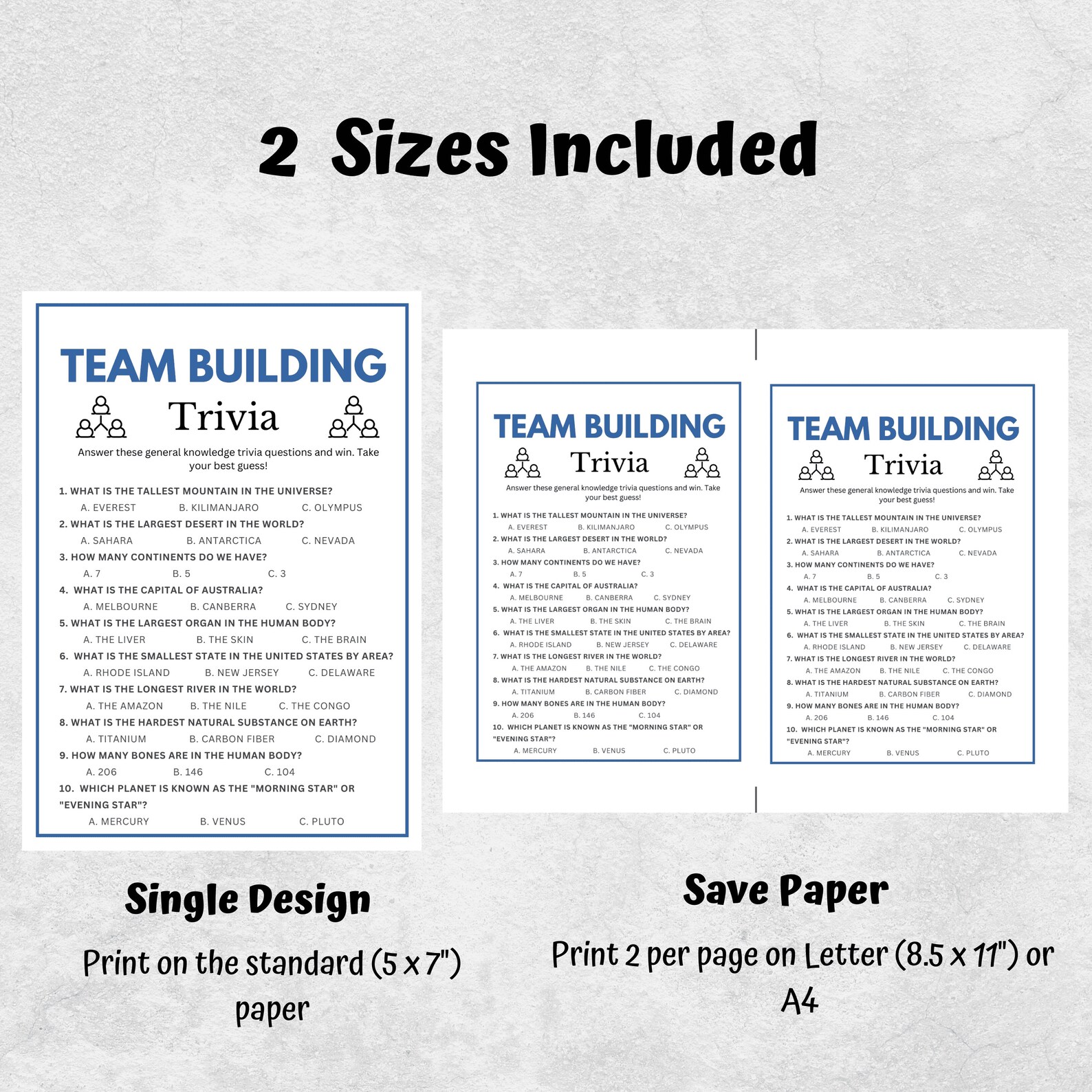 Team Building Trivia, Team Building Games, Party Games for Office ...